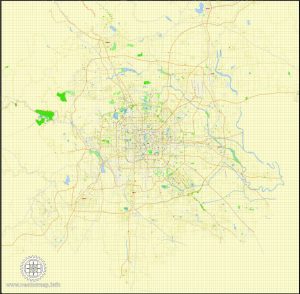 Beijing PDF Map China ENG Low detailed City Plan editable Adobe PDF ...