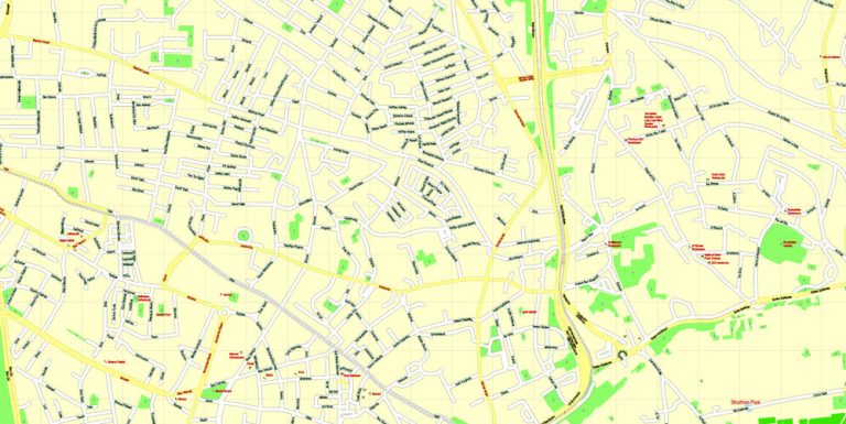 Jerusalem, Israel, printable vector map Adobe PDF editable G-View Level ...
