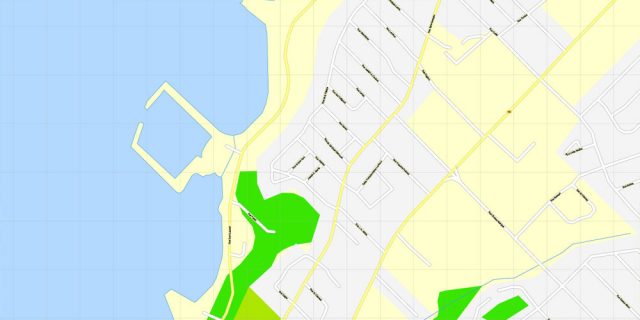 Quebec City, Canada, Printable Map, G-View Level 17 (100 meters scale ...