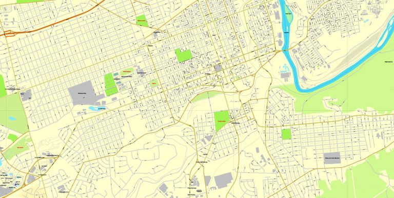 Allentown Pennsylvania US Map Vector Printable Map US exact City Plan ...