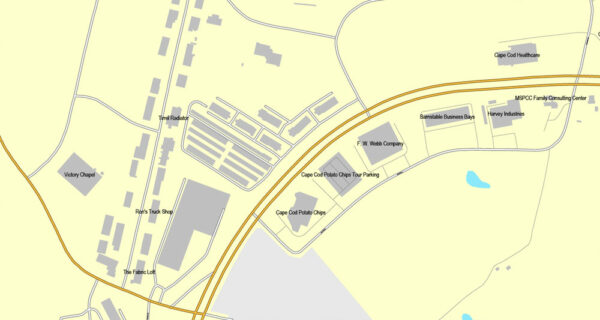 Barnstable, Massachusetts, US, vector map V.2 Adobe Illustrator ...