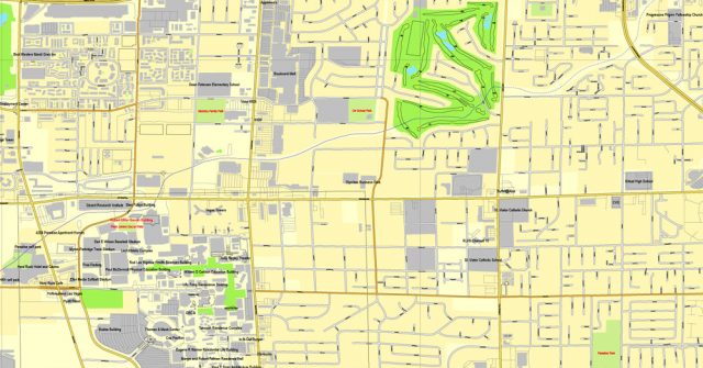 Las Vegas PDF map Nevada US printable vector City Plan editable Adobe ...