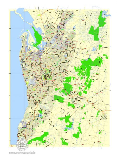 DWG Map Adelaide Australia – Maps in Vector: Detailed Street Maps ...