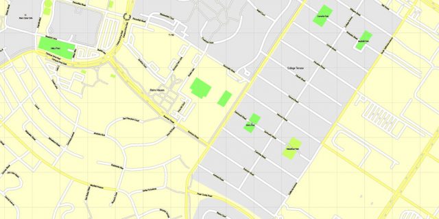 Menlo Park Map Vector California exact Detailed City Plan Printable ...
