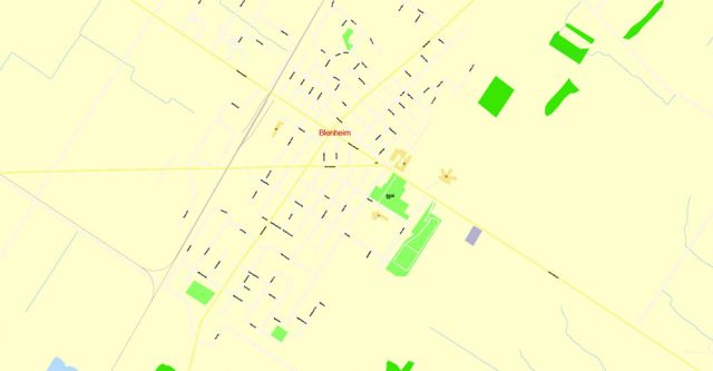 Wallaceburg + Chatham ON , Canada, Printable Map, G-View Level 17 (100 ...