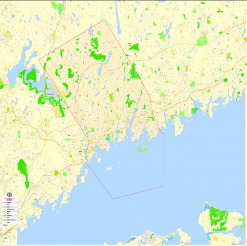PDF Vector Map of Plainfield Connecticut US detailed City Plan