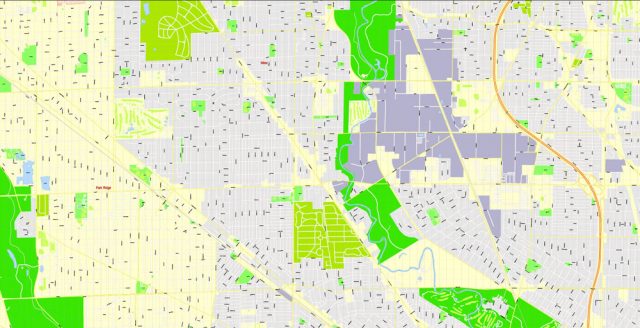 Chicago Illinois US City Map Vector exact City Plan full editable Adobe ...