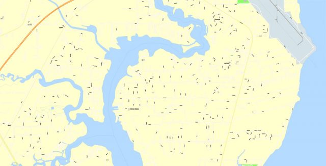 Mobile PDF Map, Alabama, US, exact vector Map street G-View City Plan ...