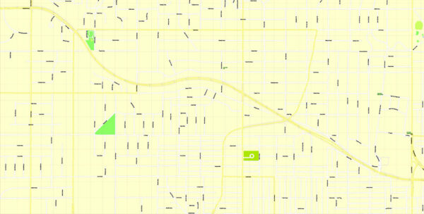 Omaha Printable Map, Nebraska, US, exact vector Map street G-View City ...