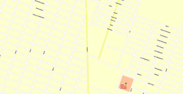 Yuma Printable Map, Arizona, US, exact vector Map street G-View City ...