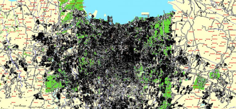 Java AutoCAD DWG Map 01 Indonesia, exact vector Map full editable DWG