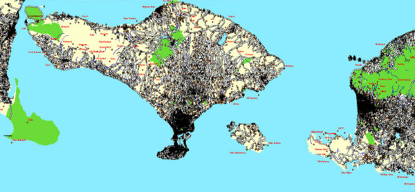 Java AutoCAD DWG Map 01 Indonesia, exact vector Map full editable DWG
