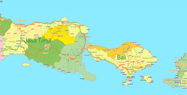 Indonesia Map PDF 01 Printable Admin, exact vector Map full editable ...
