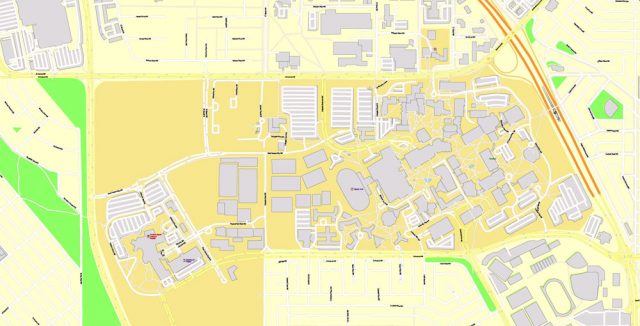 Calgary City Large Area SVG Map, Canada, exact City Plan 100 meters ...