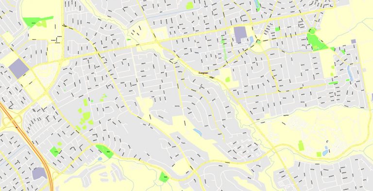 Santa Clara County Printable Vector Map, California US, exact vector ...