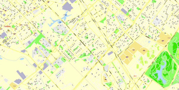 Bogota metro area Printable Map, Colombia, exact vector Map street G ...