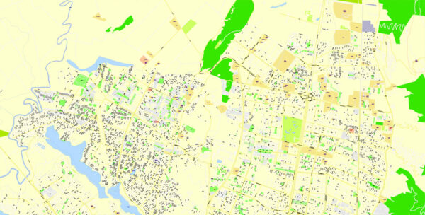 City Map Bogota Vector Urban Plan Adobe Illustrator Editable Street Map