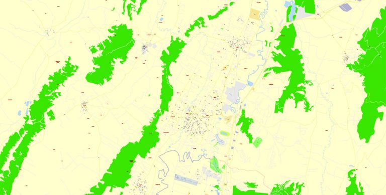 City Map Bogota Vector Urban Plan Adobe Illustrator Editable Street Map