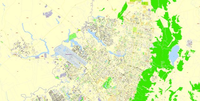 City Map Bogota Vector Urban Plan Adobe Illustrator Editable Street Map