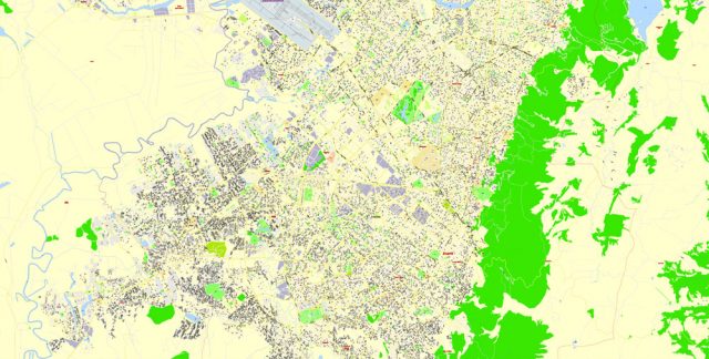 City Map Bogota Vector Urban Plan Adobe Illustrator Editable Street Map