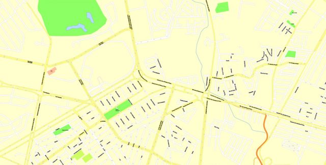 Leon Printable Map, Mexico exact vector Map street G-View City Plan ...