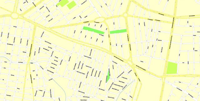 Leon Printable Map, Mexico exact vector Map street G-View City Plan ...