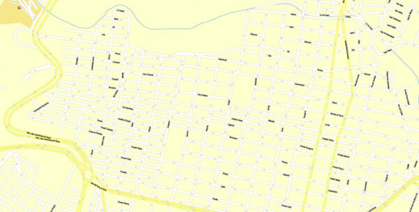 Leon Printable Map, Mexico exact vector Map street G-View City Plan ...