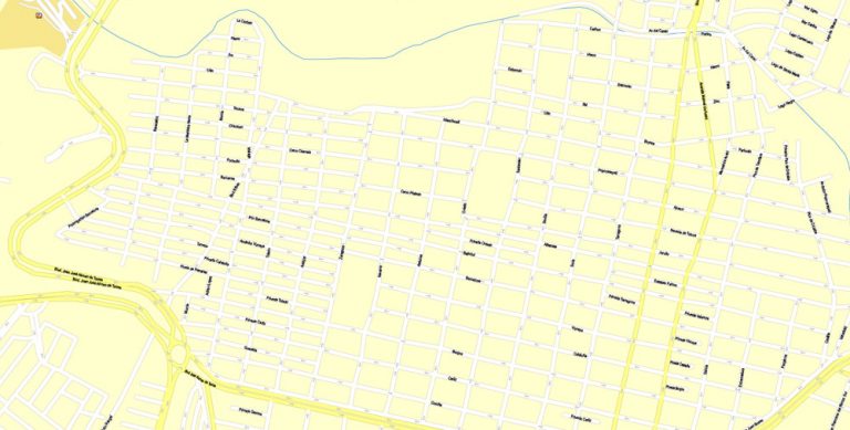 Leon Printable Map, Mexico exact vector Map street G-View City Plan ...