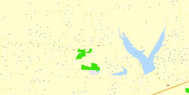 Map Little Rock Adobe Illustrator printable editable City Plan 100 m scale
