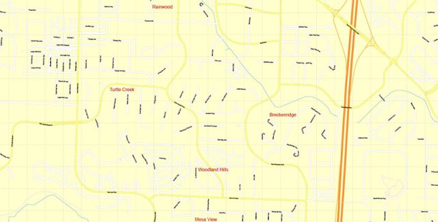 Little Rock metro area Printable Vector Map, Arkansas US, exact vector ...
