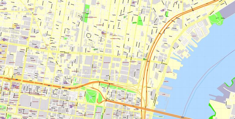 Camden and neighborhoods Printable Map, New Jersey US, exact vector ...