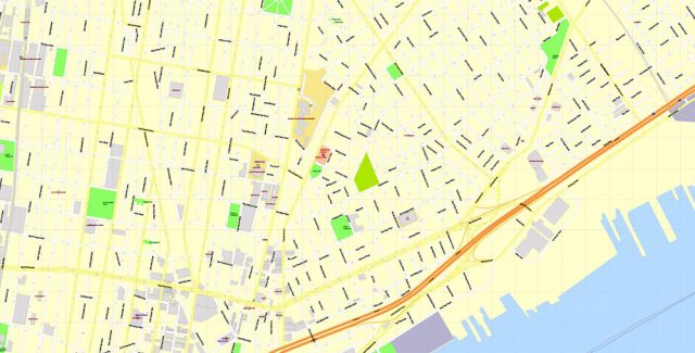 Printable CDR Map Camden and neighborhoods, exact vector City Plan