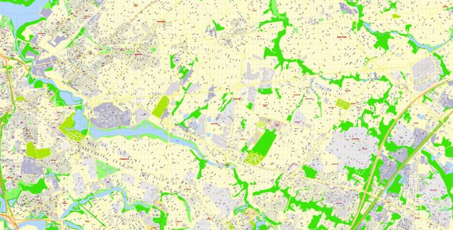 Printable Map Camden and neighborhoods NJ exact City Plan Illustrator
