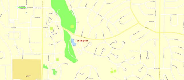 Denver metro area Printable Vector Map, Colorado US, exact vector Map ...