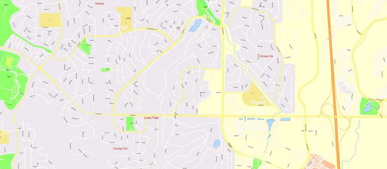 Denver metro area Printable Vector Map, Colorado US, exact vector Map ...