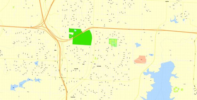 Kansas City metro area Printable Map, Kansas Missouri US, exact vector ...