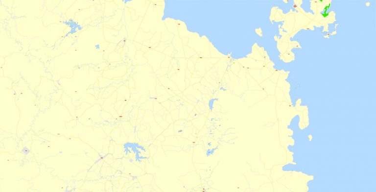 Printable Map Bohol and Panglao Philippines City Plan Illustrator,