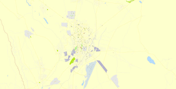 Gyumri CDR Map Armenia Printable exact vector City Plan Eng+Arm ...