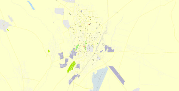 Gyumri CDR Map Armenia Printable exact vector City Plan Eng+Arm ...