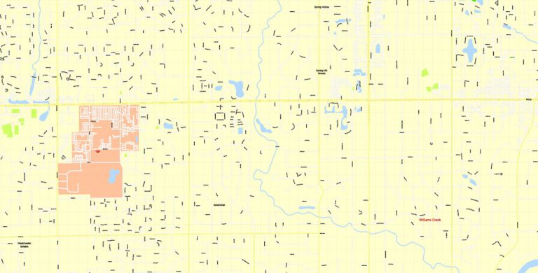 Indianapolis Indiana Map US, exact vector City Plan scale 1:3608 full ...