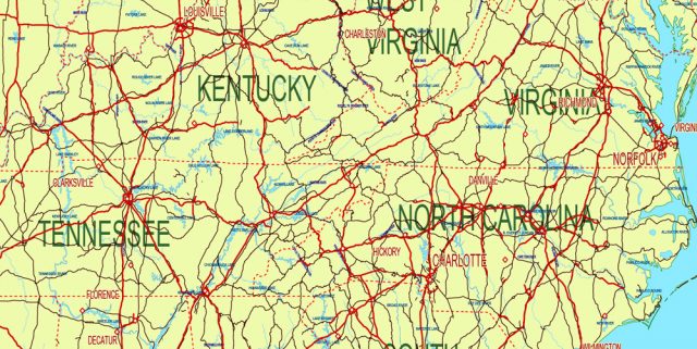 World PDF Map Colored Political new borders 01 Main Roads, main Cities ...