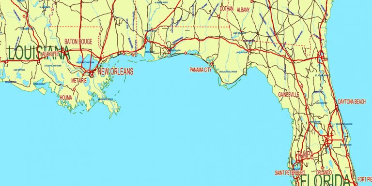 World Map Colored Political 01 with new borders, Main Roads, main ...