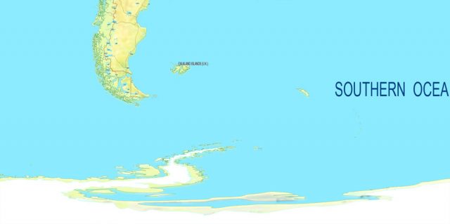 World Relief and Political Vector Map new borders, Main Roads, Main ...