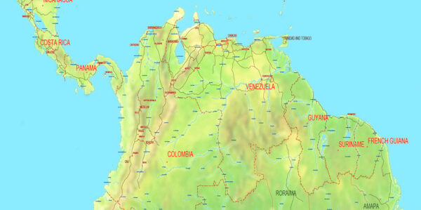 World Relief and Political Vector Map 01 CDR with new borders, Main ...
