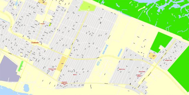 New Orleans Vector Map Louisiana, US exact detailed City Plan Adobe ...