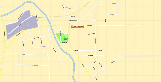 Spokane County + Spokane City PDF MAP Washington US, editable detailed ...