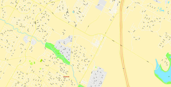 Travis County + Austin PDF Map Texas US, Editable Printable exact ...