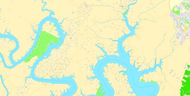 Travis County + Austin PDF Map Texas US, Editable Printable exact ...