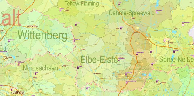 Germany PDF Map Full Administrative Divisions 01 States, Districts ...