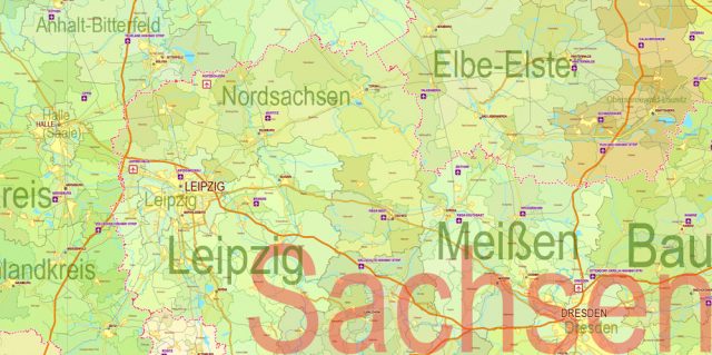 Germany PDF Map Full Administrative Divisions 01 States, Districts ...